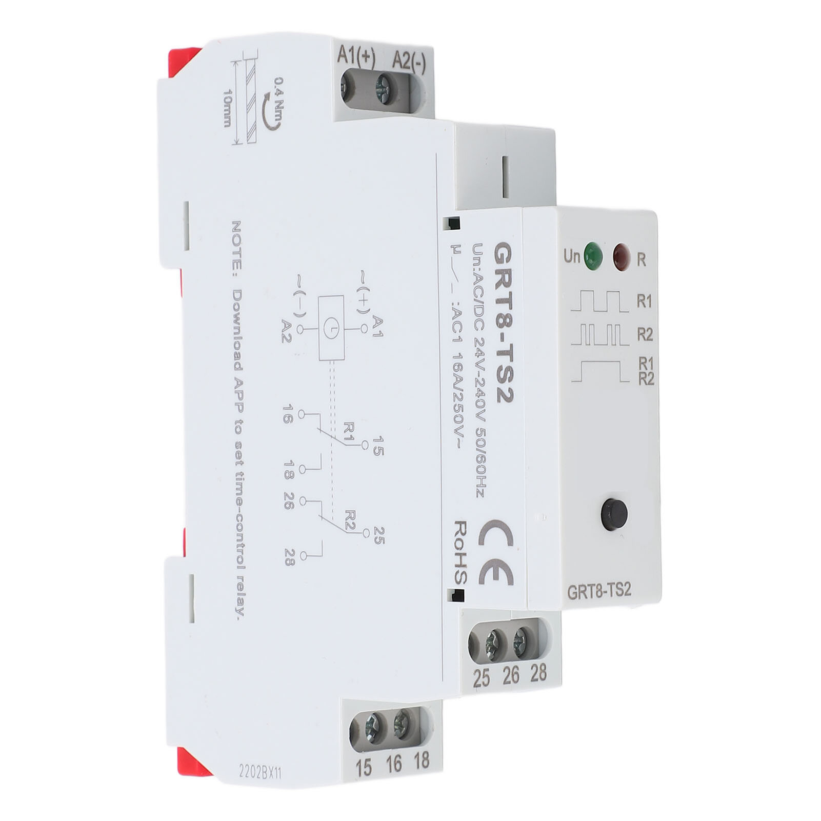 Временная реле пламенного загрязняющего вспомогательного реле ABS со светодиодным индикатором для схемы переменного тока DC 24-240 В