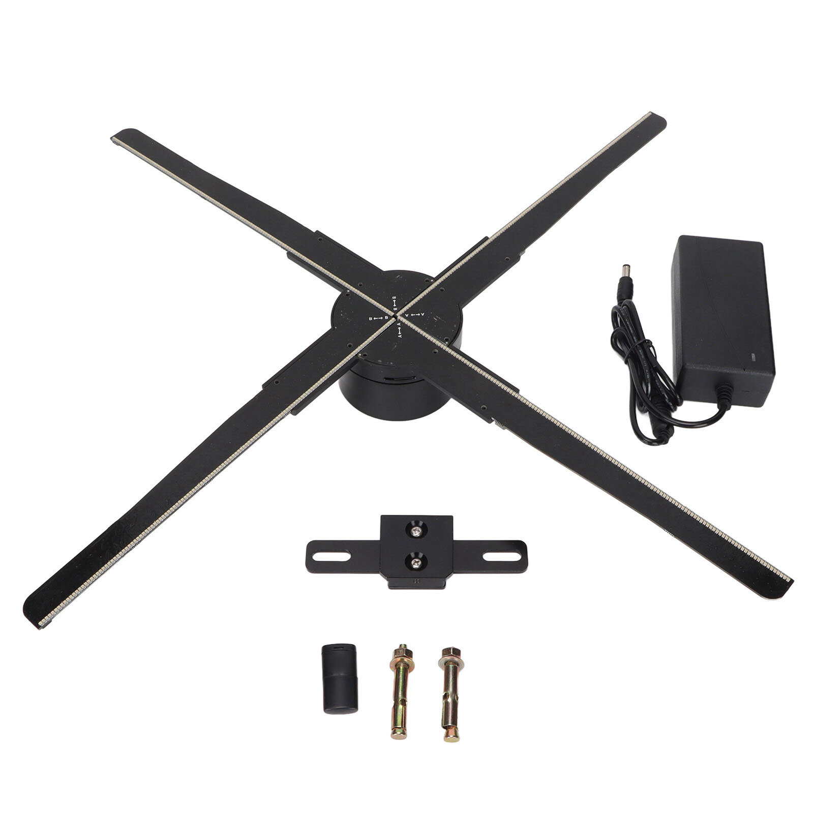 52 см. Диаметр G52 3D голографический фанатный проектор 552PCS Светодиодный шарики вентилятор голограммы для бизнес -магазина 100–240vuk Plug