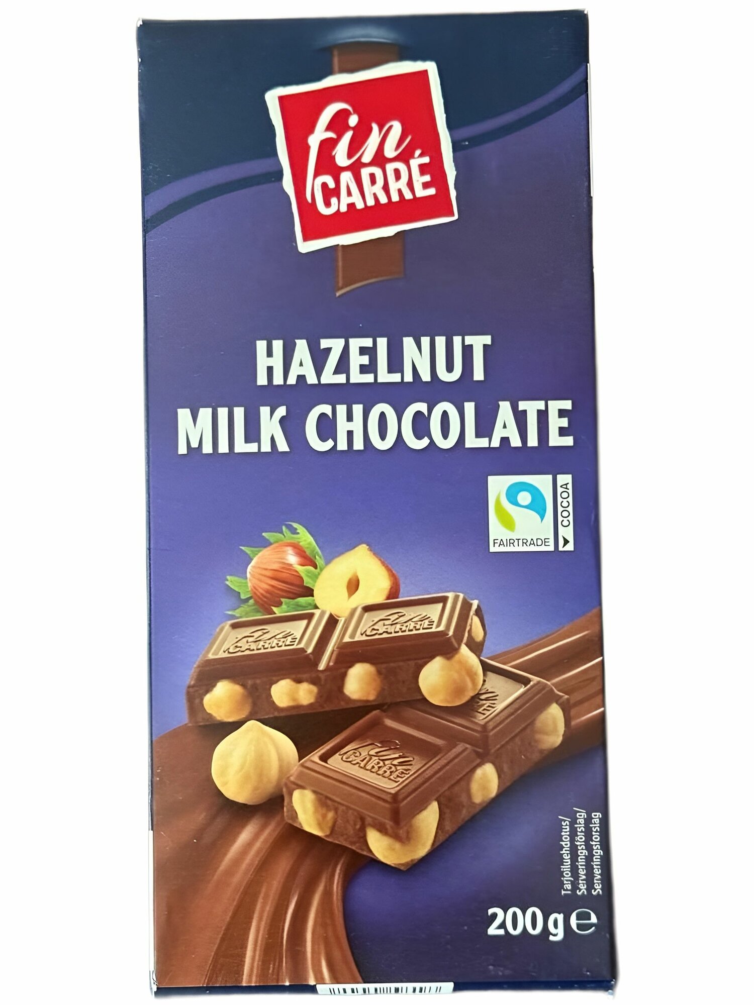 Молочный шоколад Fin Сarre с с цельным фундуком, 200 гр. из Финляндии