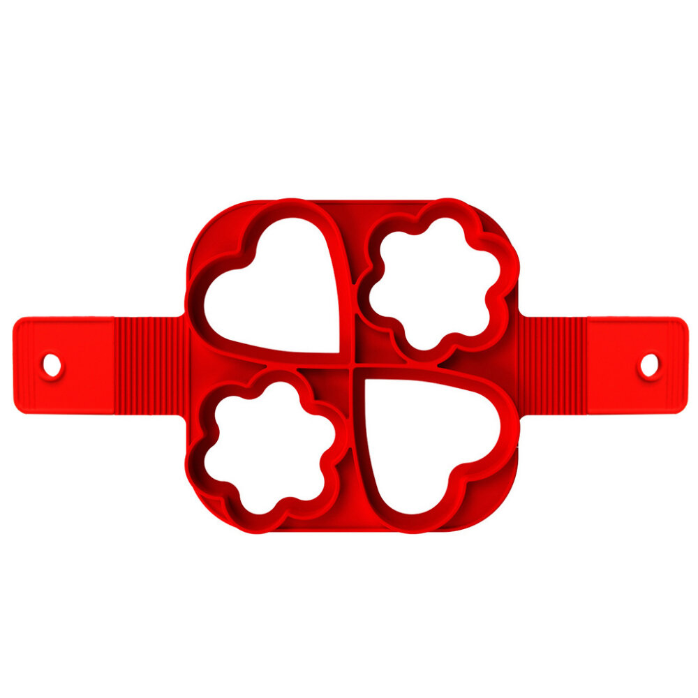 Форма для омлетов неприлипающая для яиц и блинов 4-ячейковая силиконовая кухонный инструмент для жарки и формирования яиц 6 типов (по выбору)