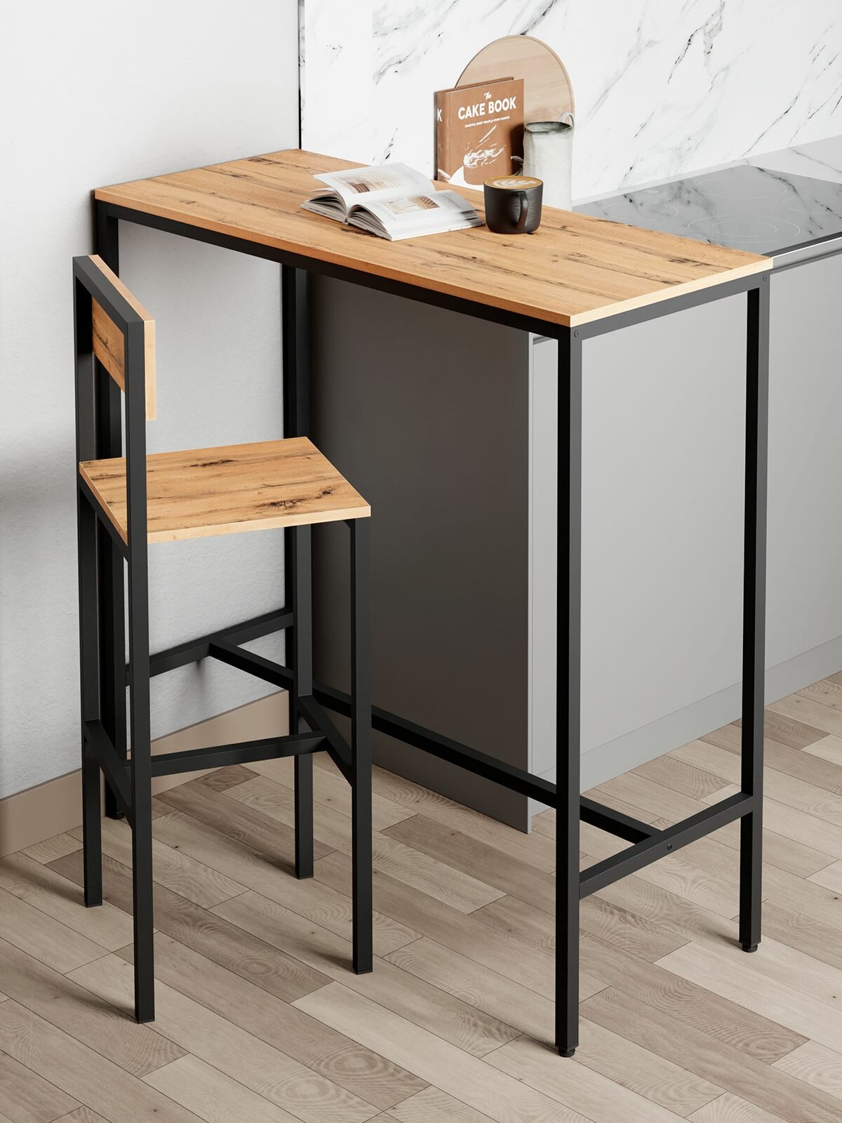 Барный стол для кухни стойка кухонный обеденный офисный лофт