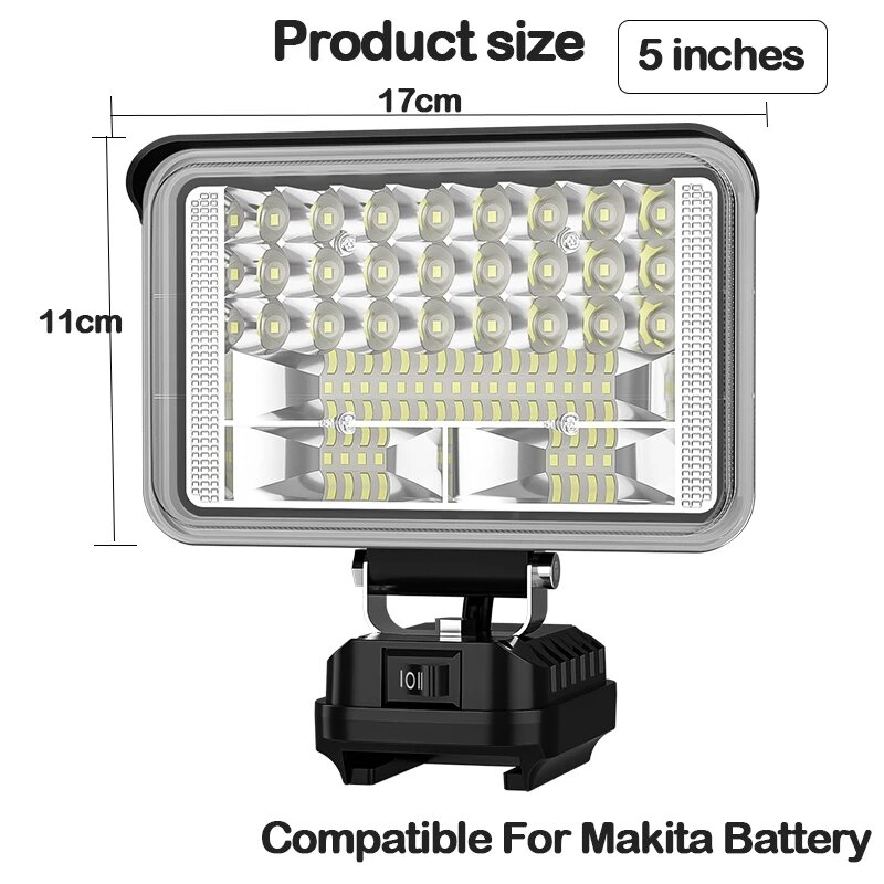 Портативный рабочий фонарь Makita BL1830 BL1840 5 inch work ligh