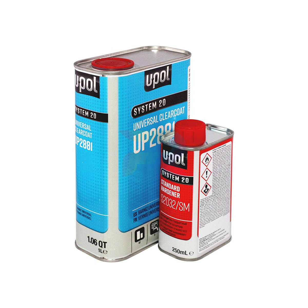 Автомобильный акриловый лак U-POL UP2881 (S2088/1) 2К HS 4:1 Universal Clearcoat 1 л. с отвердителем S2032 0,25 л.