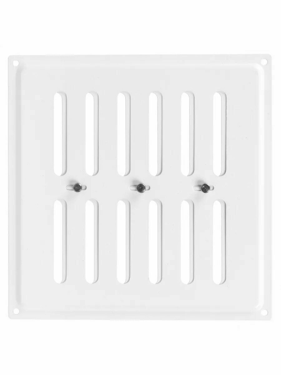 Решетка вентиляционная металл, регулируемая, 200х200 мм, белая, Event, 200х200ВРР