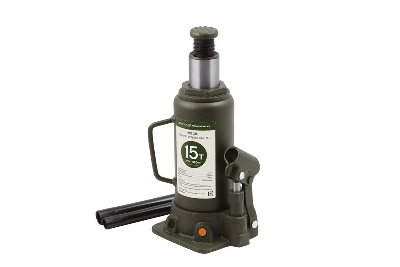 Домкрат Дело Техники 903215, гидравлический, бутылочный, 15т