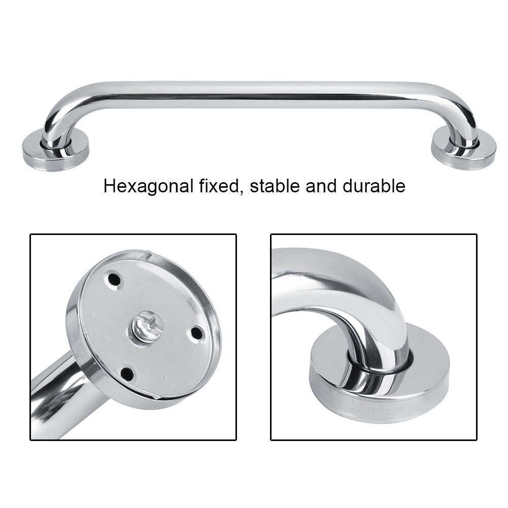 Утолщенная нержавеющая сталь 201 для ванной комнаты, нескользящая ручка для ванны для пожилых беременных женщин (нержавеющая сталь 201, 50 см, блеск)