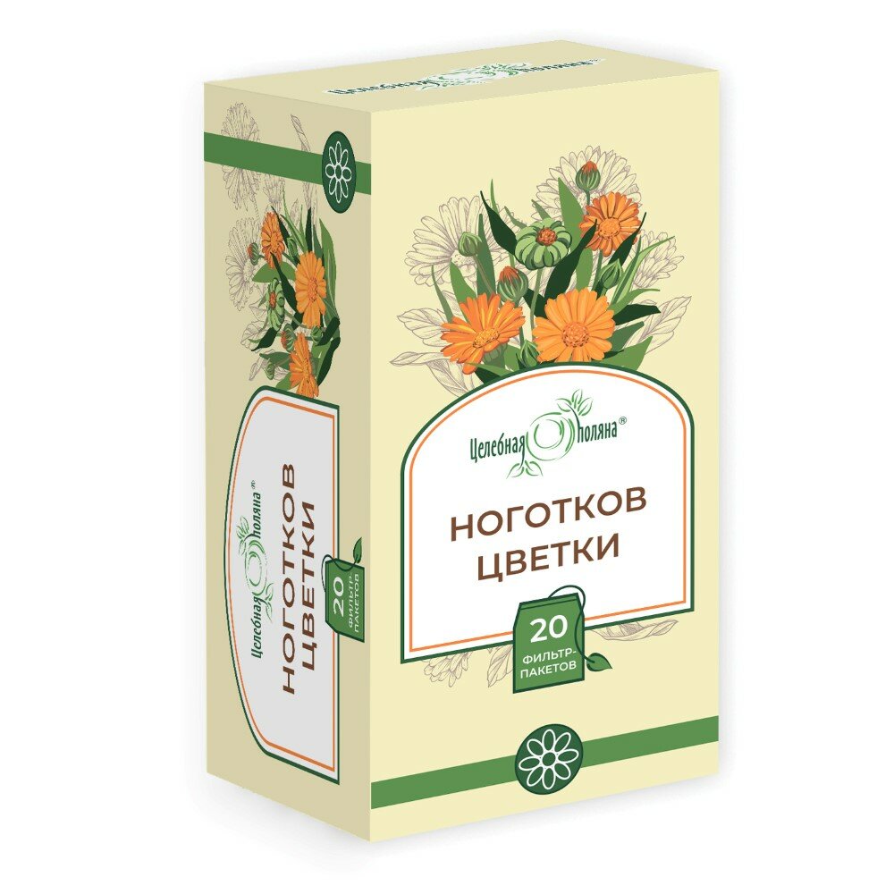 Целебная поляна ноготков цветки 1,5 20 шт. фильтр-пакеты