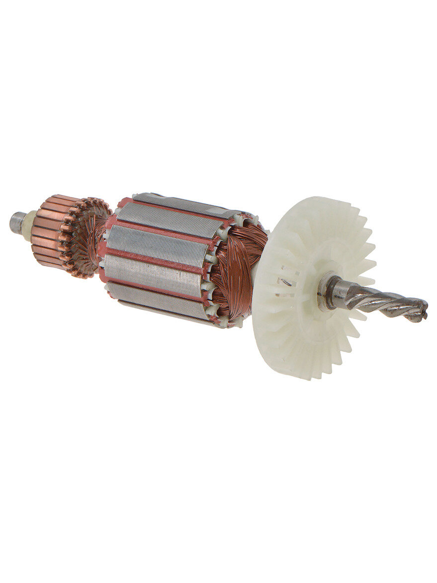 Ротор (Якорь) (L-148 мм, D-35 мм, 4 зуба, наклон влево) для дрели P.I.T. PSB13-C3 NEW