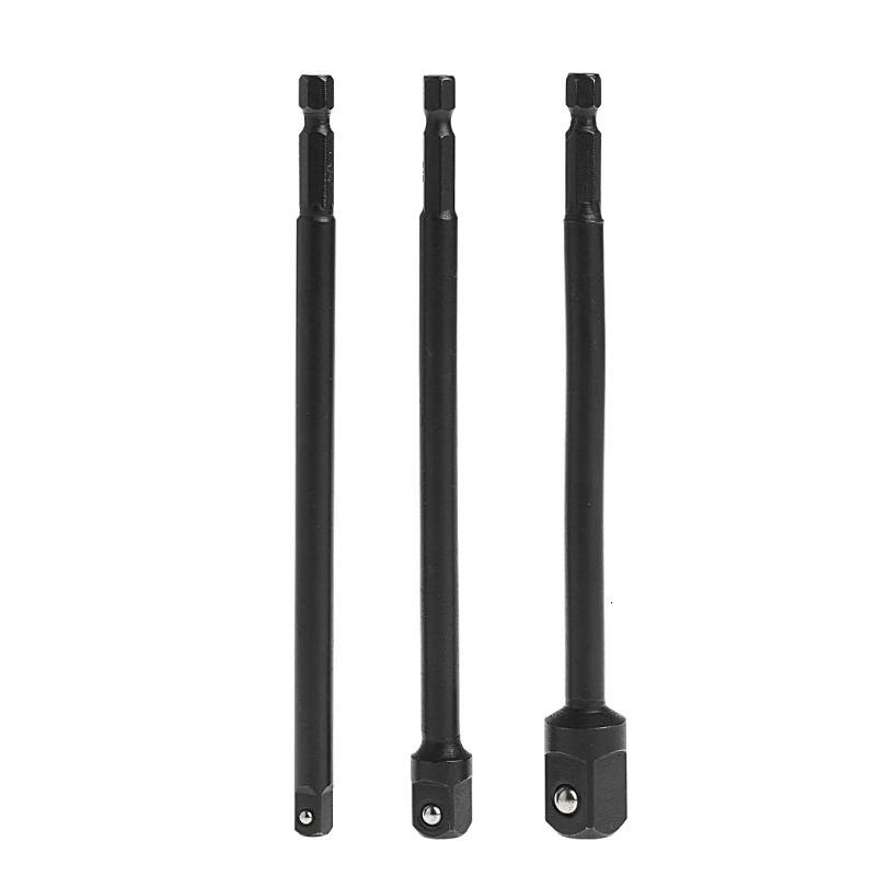 Набор адаптеров для бит 1/4", 3/8", 1/2", Черный