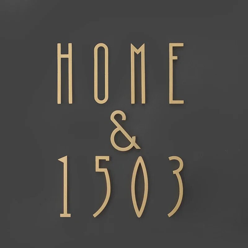 Декоративные латунные буквы M