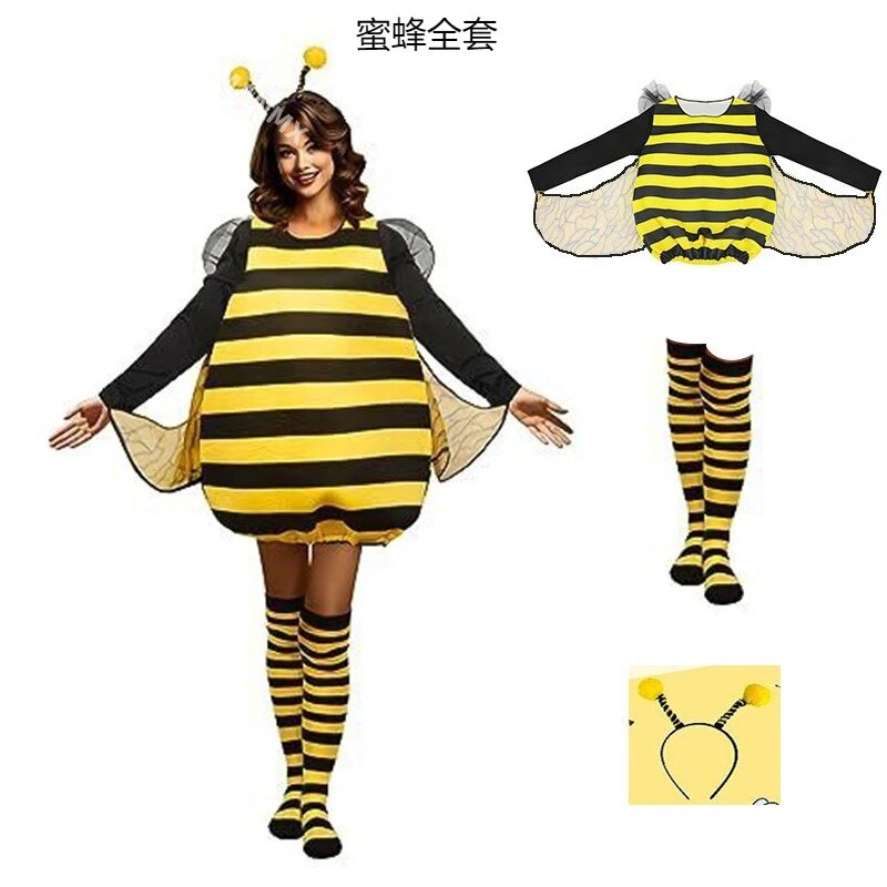 Косплей костюм пчелы черный
