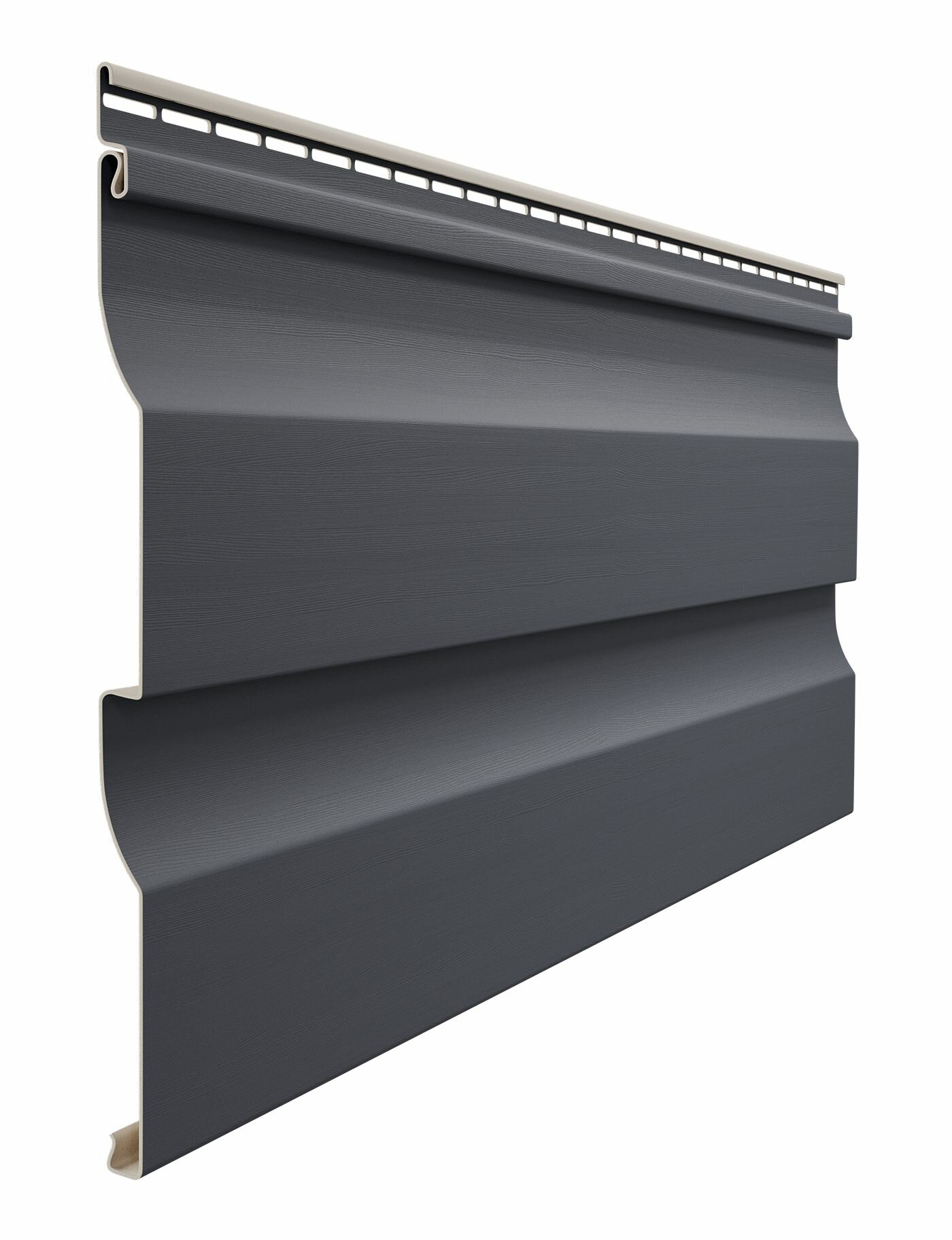 Docke (Дёке) Сайдинг виниловый PREMIUM, Корабельный брус D4.5D, графит , 1,8м,10шт.