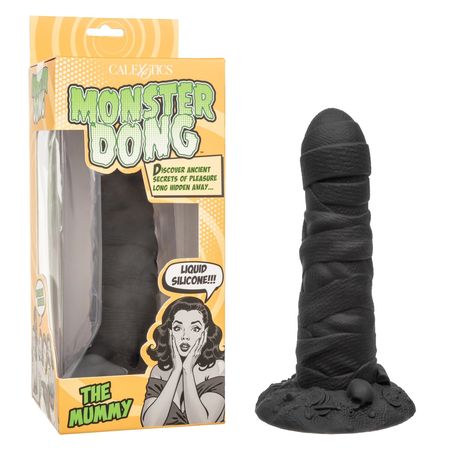 Фаллоимитатор CalExotics Monster Dong The Mummy, силикон, чёрный