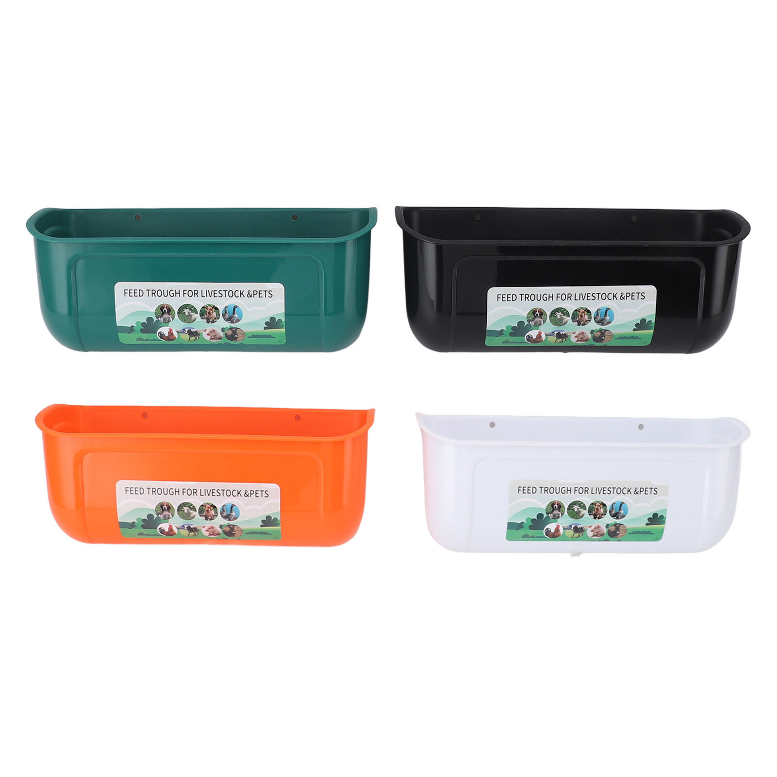 4 шт. Кормление впадины забор большой емкости, висящий PP Plastic для скота коз