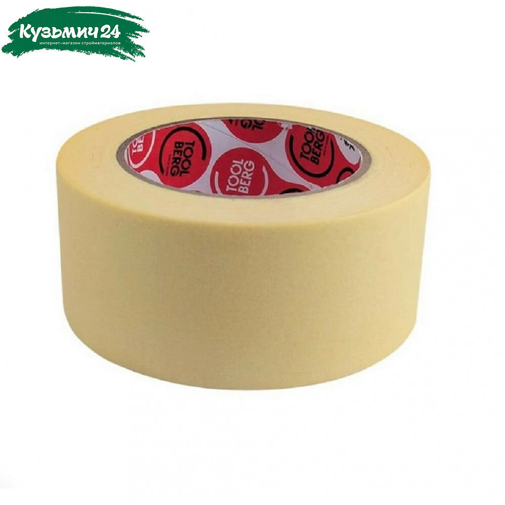 Лента малярная Toolberg Termopro PQTools 2010270 клейкая на крепированной бумаге, 50 мм х 50 м