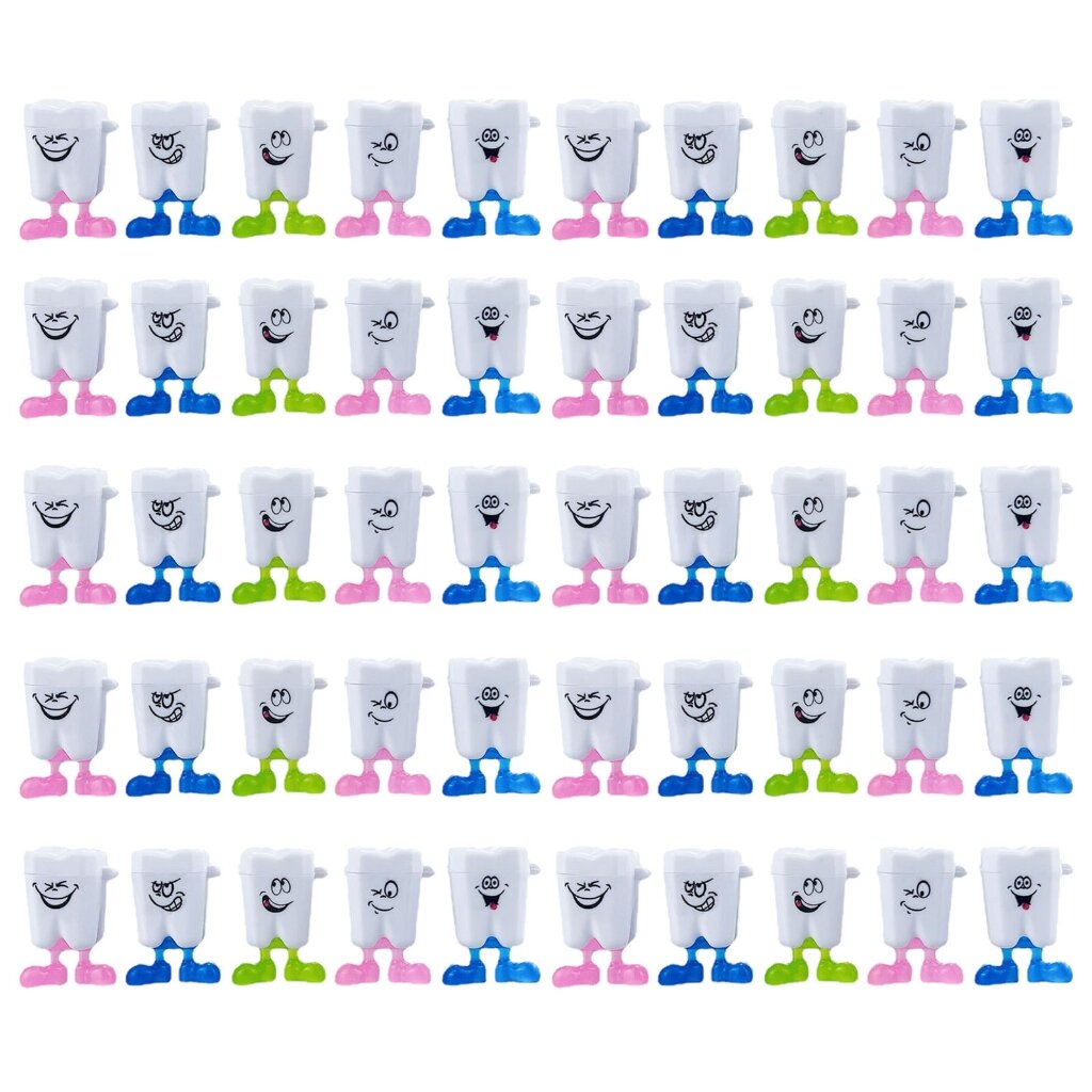 Коробка для молочных зубов, Детский Органайзер На память, Подарок для молочных Зубов, Милый Детский Контейнер для зубов 3,5 см × 2 см/1.4x0.8 дюймов, 50 шт.