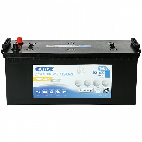 Аккумулятор лодочный EXIDE EQUIPMENT Gel ES 1600 513x223x223