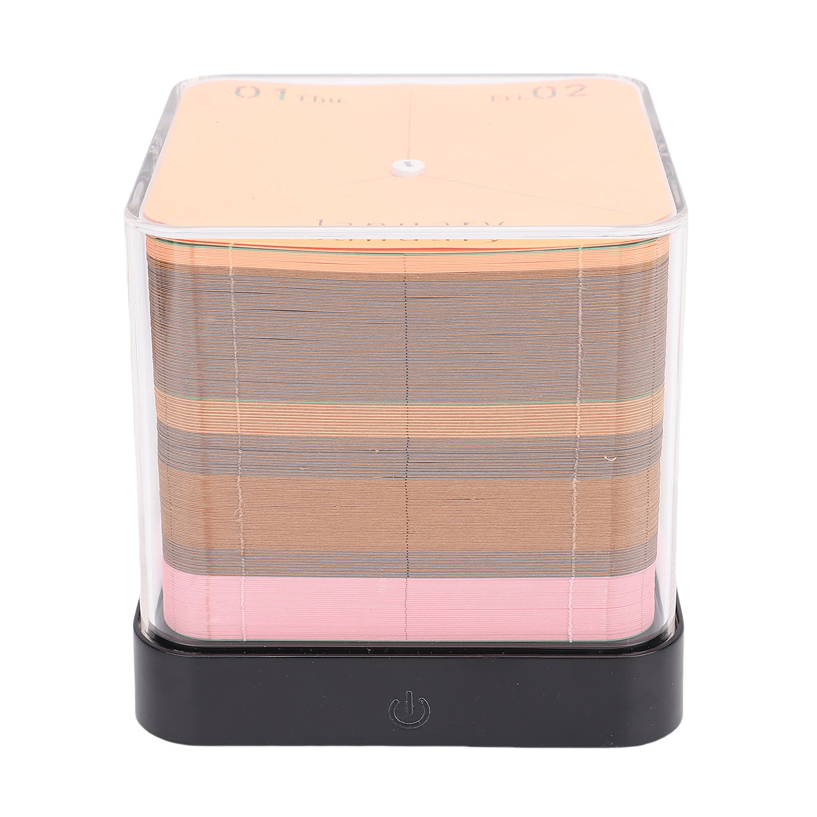 3D Art Calendar Memo Pad Creative Capybara Tear Away Paper Carving Notepad Desktop Decoration with Light