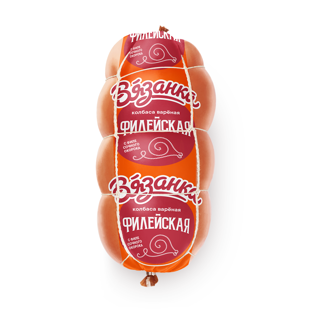 Колбаса Вязанка Филейская, варёная, свинина/курица/говядина, 450 г