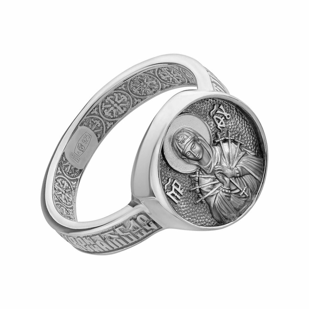 Перстень, серебро, 925 проба, чернение