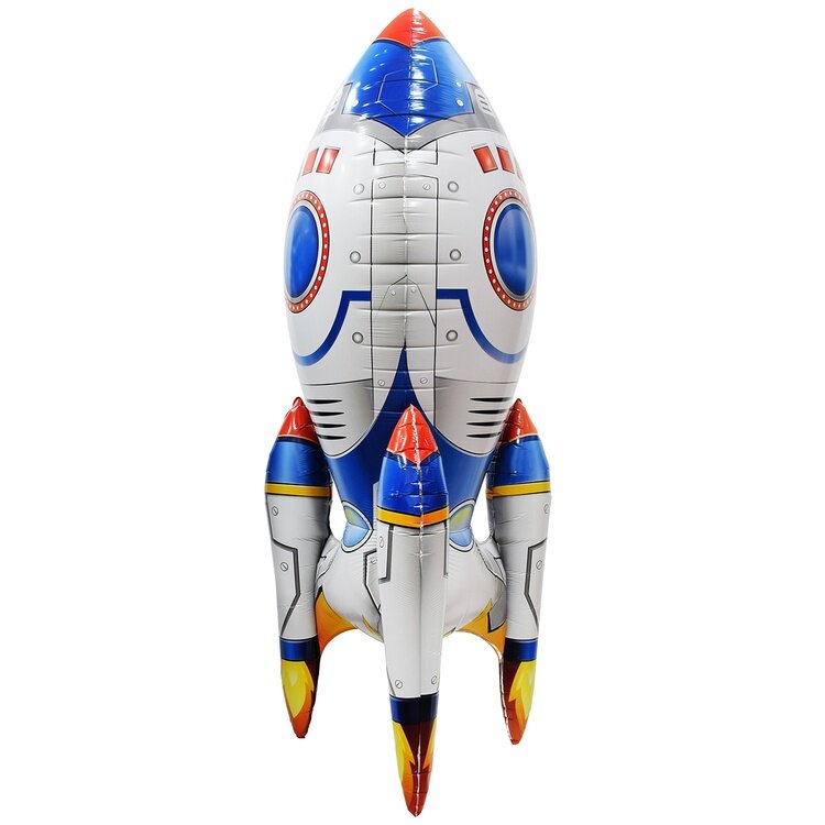 Воздушный шар Falali 3D 22', 56 см, фигурный на подставке, космическая ракета