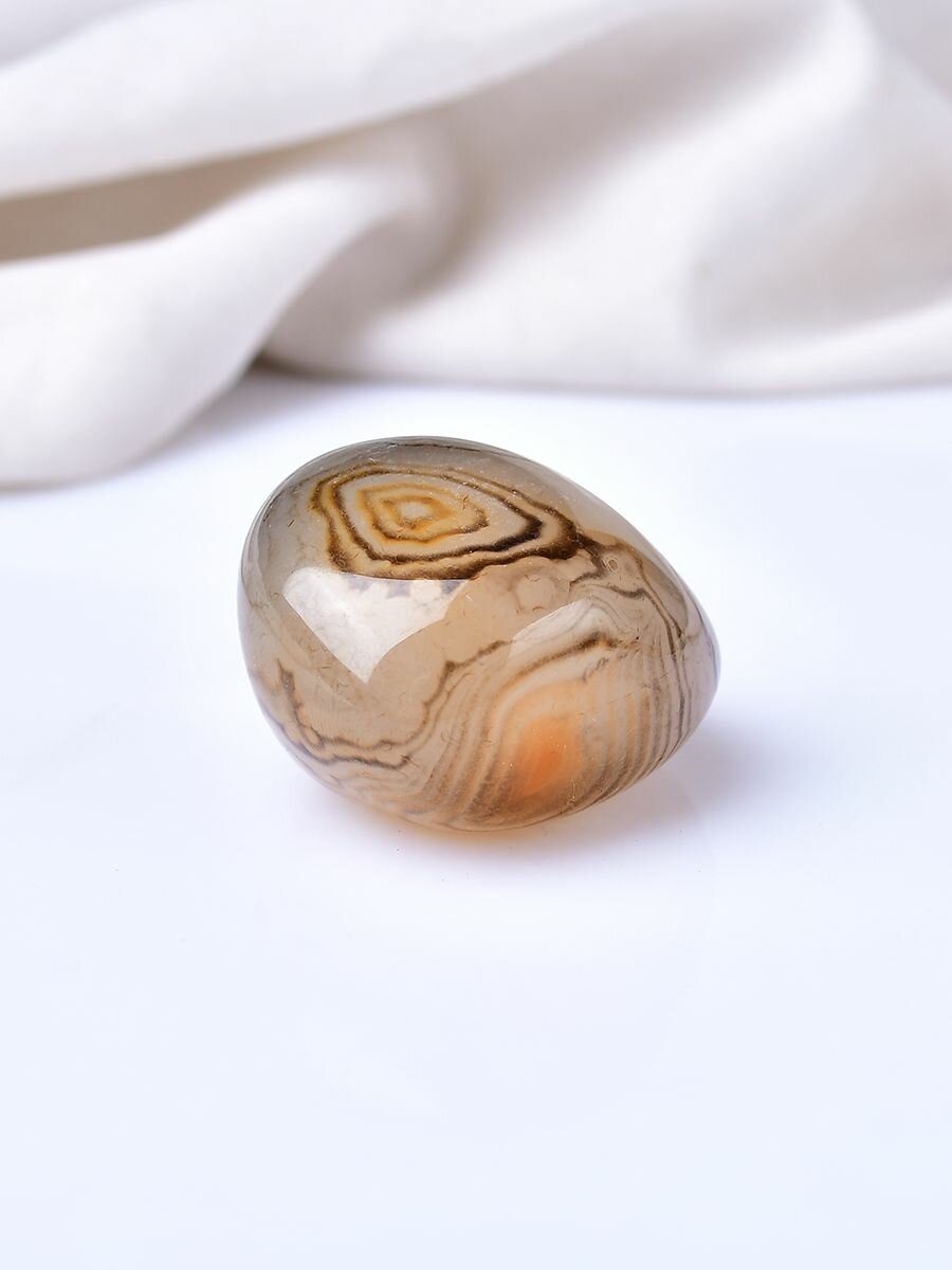 Ручка из натурального витого агата для творчества, декора стола и поделок, камень 3-4 см, 1 шт