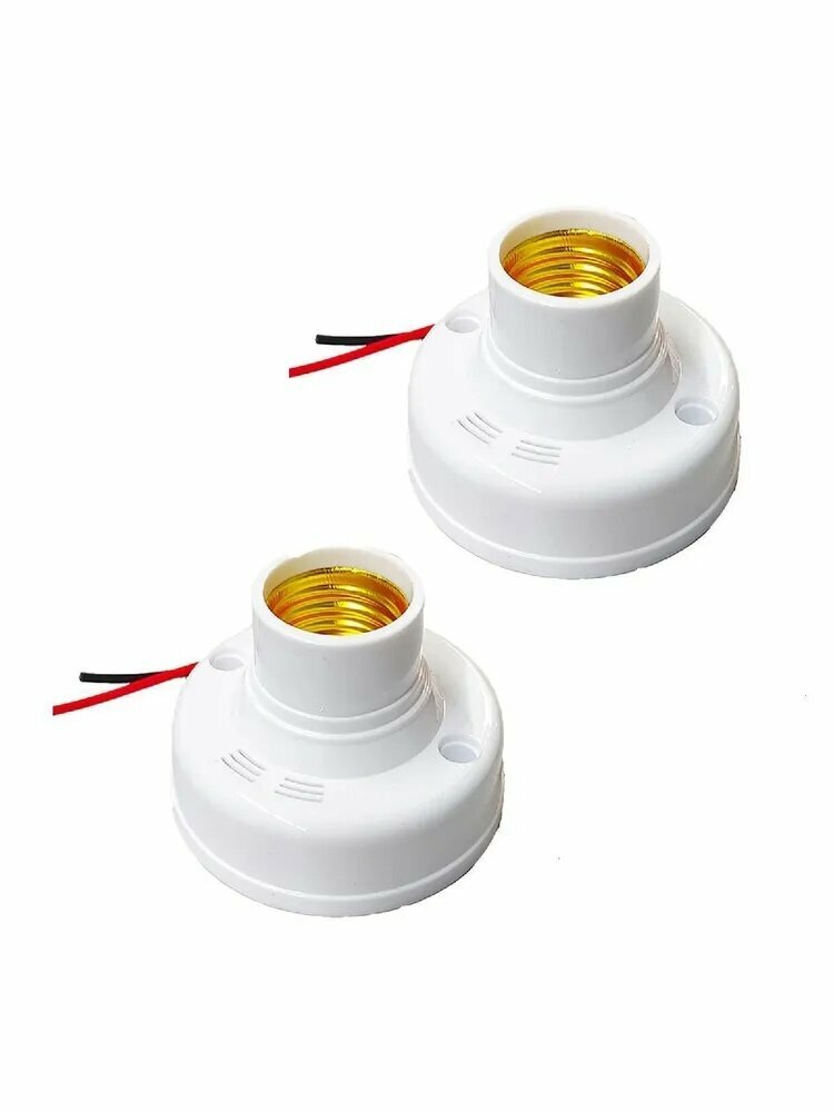 Розетка,2 держателя ламп с резьбовым отверстием E27, активируемые голосом, встроенный светодиодный интеллектуальный переключатель задержки, индукционная лампа управления звуком и освещением