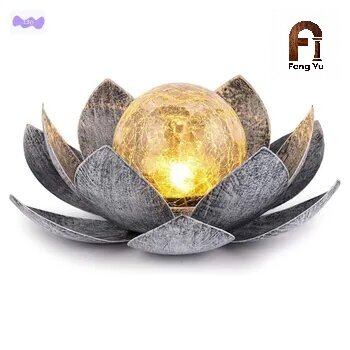 Железный солнечный шар лампа лотоса садовый дворик украшение газона кованым железом в европейском стиле