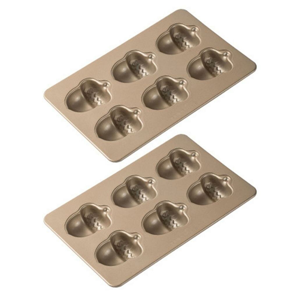 Форма для выпечки грибочки/желуди, 6 ячеек, 2 шт, FB10282