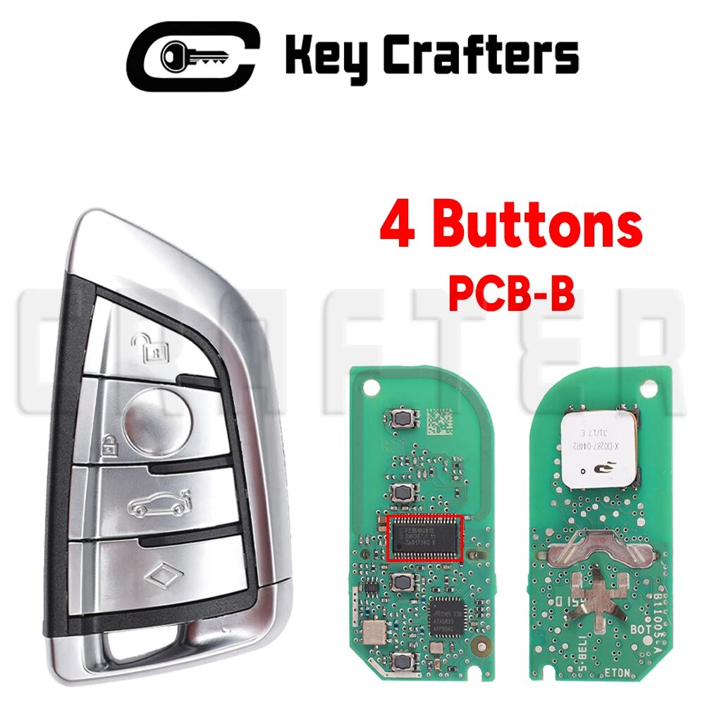 Ключ Crafters N5F-ID21A Оригинальная печатная плата 434 МГц ЧИП ID49 Умный автомобильный ключ для BMW G серии 3 5 6 7 X3 X5 X7 G01 G02 G08 G30 G31 G32 G38 4 Bt PCB B, 433-434MHZ