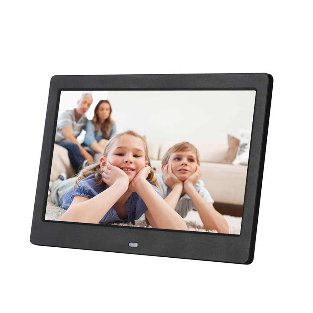 10,1-дюймовая цифровая фоторамка HD со светодиодным экраном, воспроизведение музыки и фильмов, электронный фотоальбом с пультом дистанционного управления, черный