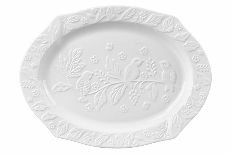 Блюдо фарфор птички 25.5Х19Х2СМ элан