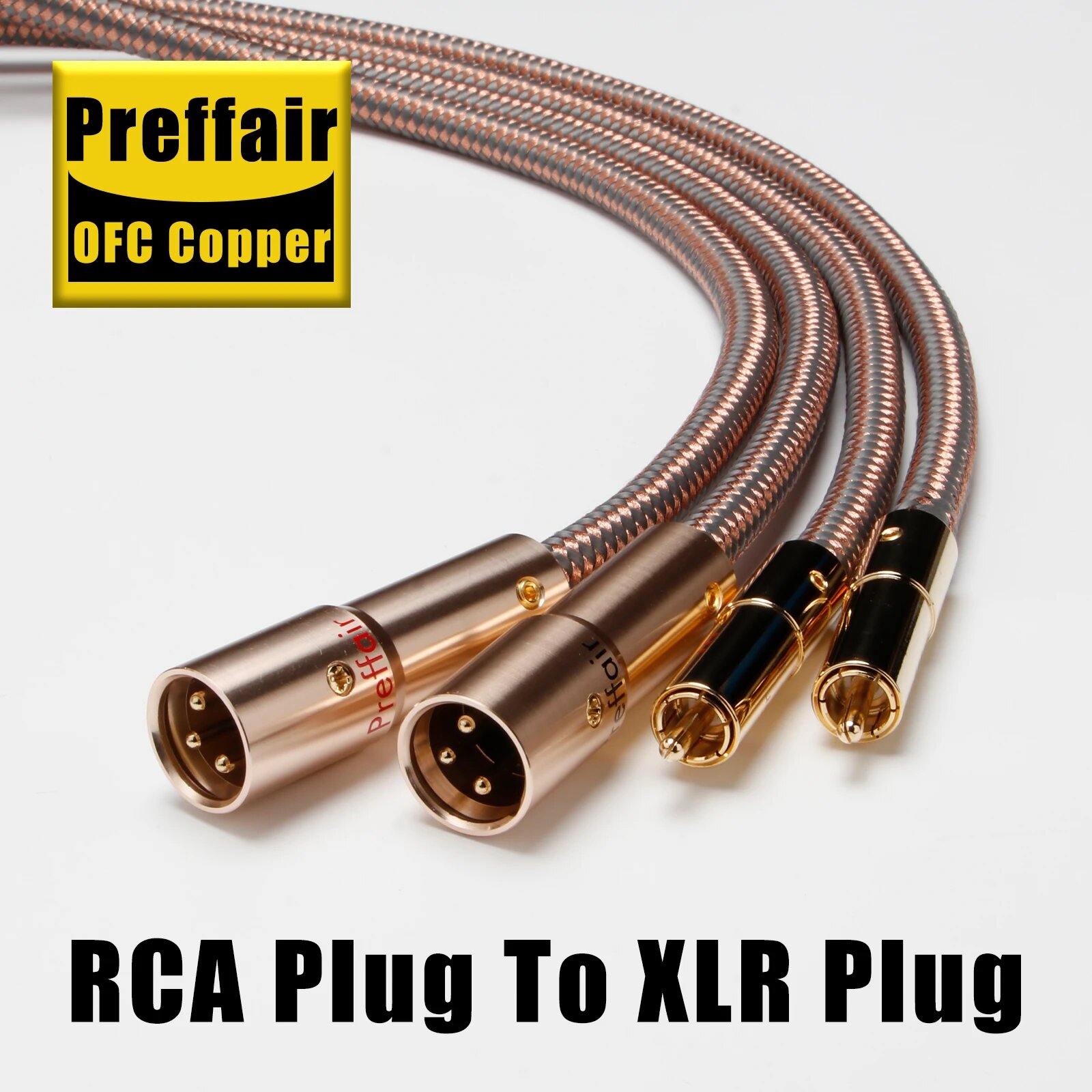 Preffair RCA to XLR кабель, 1.5м, OFC Copper
