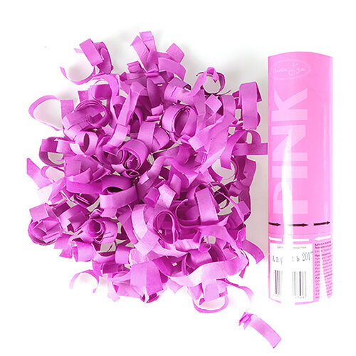 Патибум пневмохлопушка с конфетти 20 см розовое конфетти для праздника для вечеринок