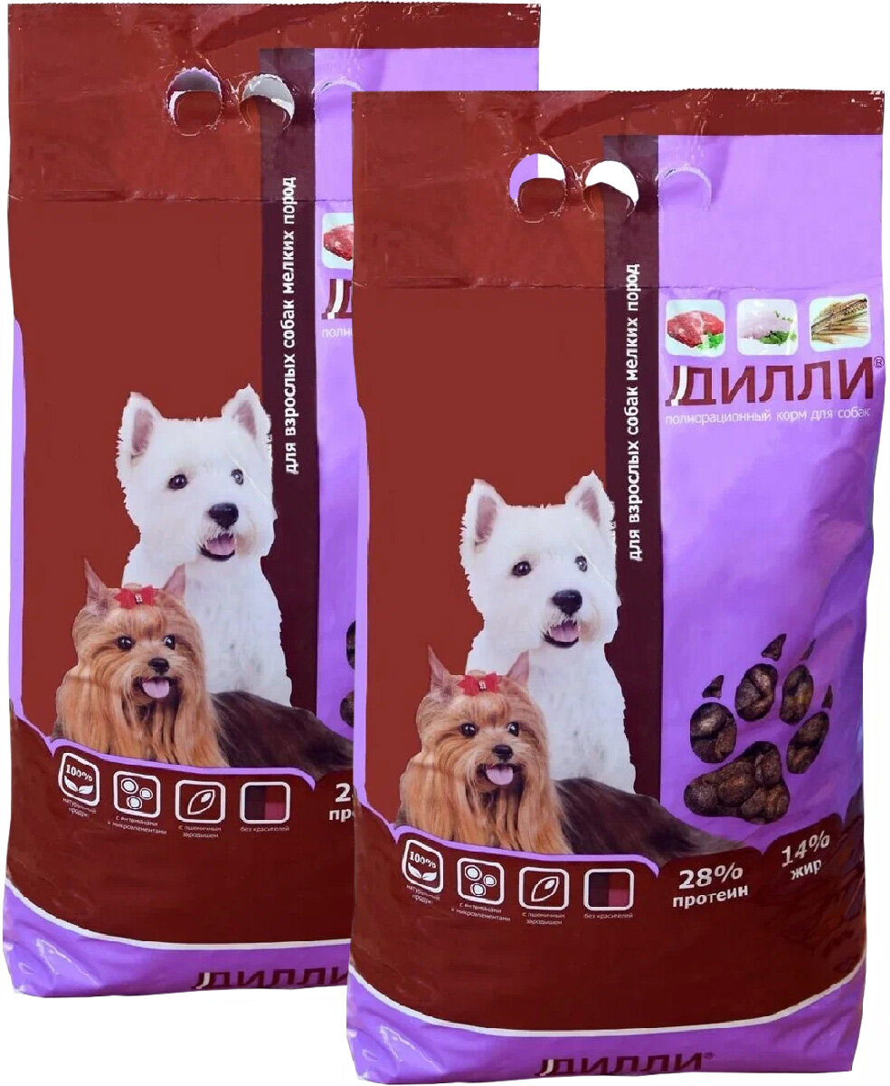 Дилли для взрослых собак маленьких пород (3,7 + 3,7 кг)