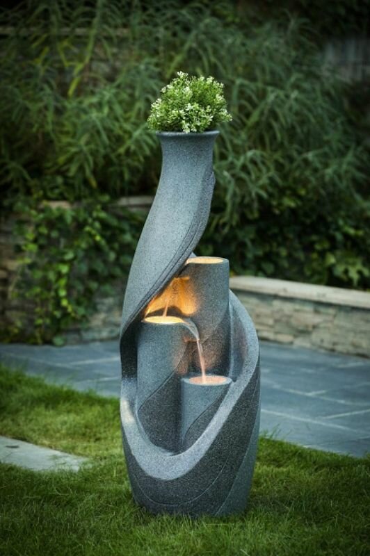 Фонтан декоративный Waterfall "Свечка", с подсветкой, полистоун, 100 см