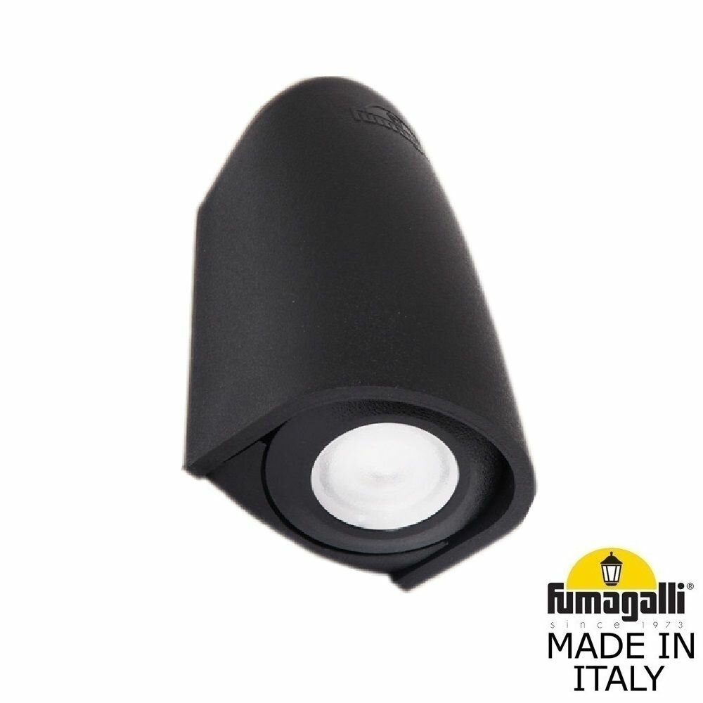 Фасадный светильник Fumagalli Mamete Round 2A3.000.000. AXZ1L, Черный и Матовый