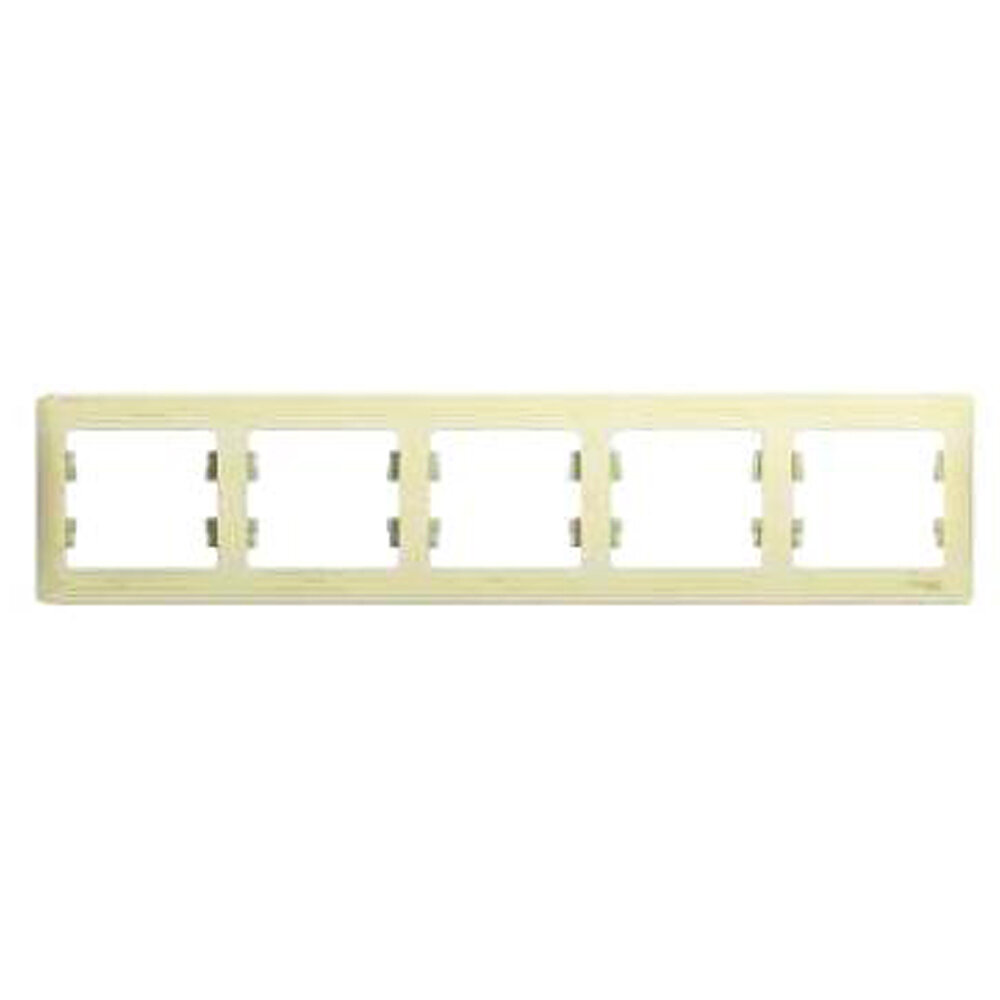 Рамка Schneider Electric Глосса 5 постов горизонтальная бежевая