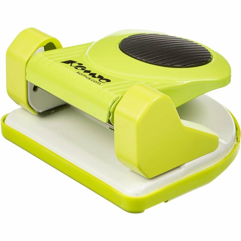 Дырокол Комус MPG20 до 20 листов зеленый с линейкой, 1271912