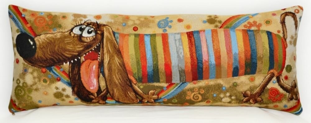 Подушка декоративная Студия текстильного дизайна Друзья Такса полоска