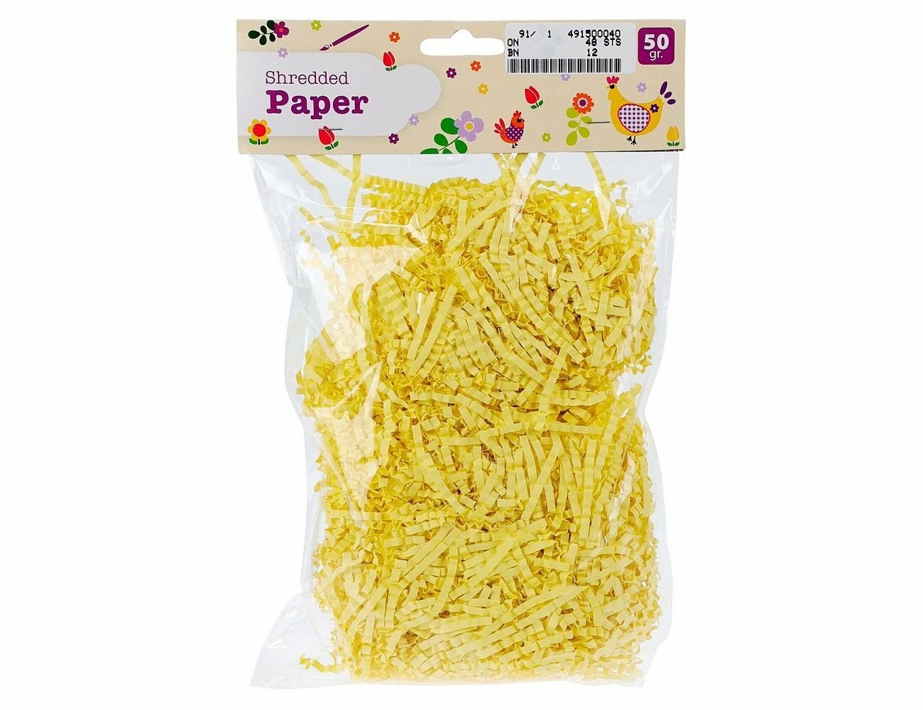 Декоративный наполнитель для подарочной упаковки PAPER SMILE, желтый, 50 г, Koopman International 491500040-1