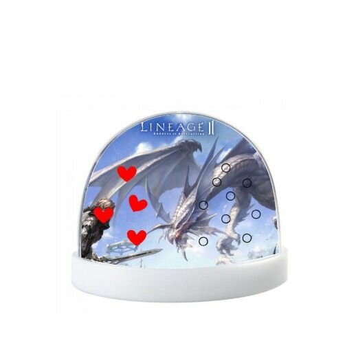 Водяной шар Lineage 2, Линеэйдж 2 №10, Сердца-блёстки