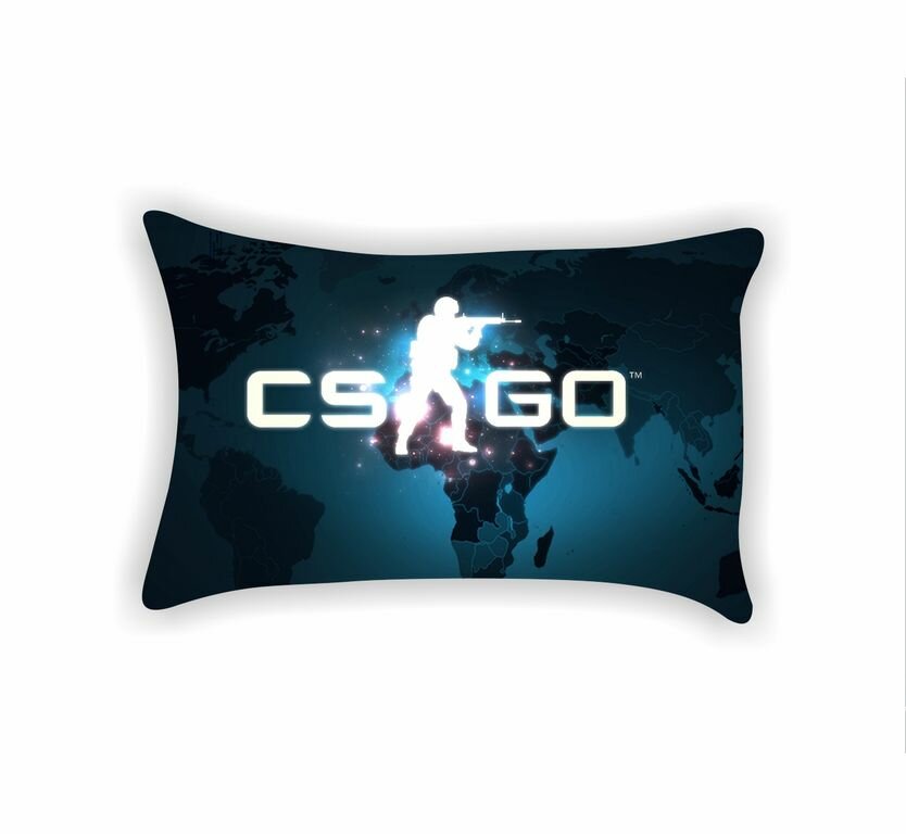 Подушка "Counter-Strike, CS GO, Контр Страйк" №2, картинка С двух сторон