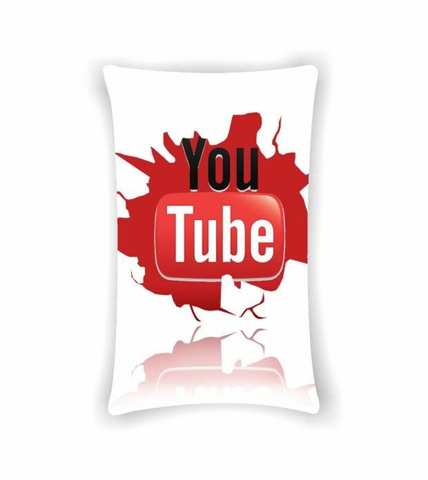 Подушка YouTube/ Ютуб №4, Картинка с двух сторон