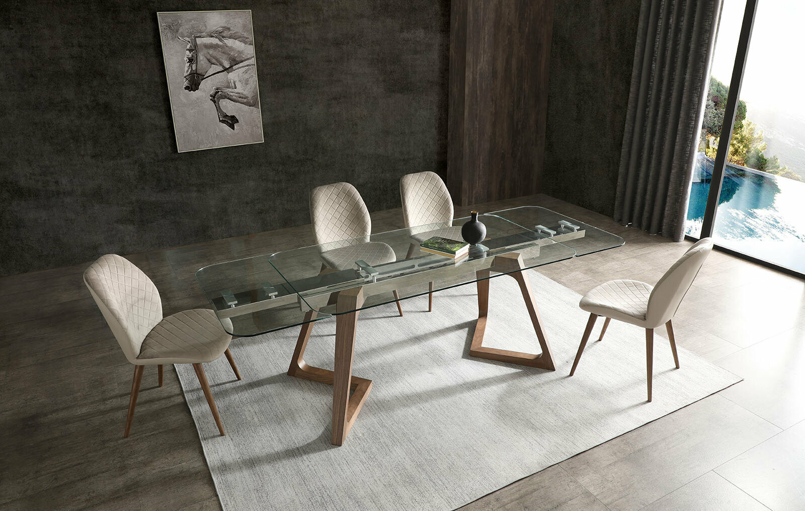 Стол Eden + 4 стула Berta