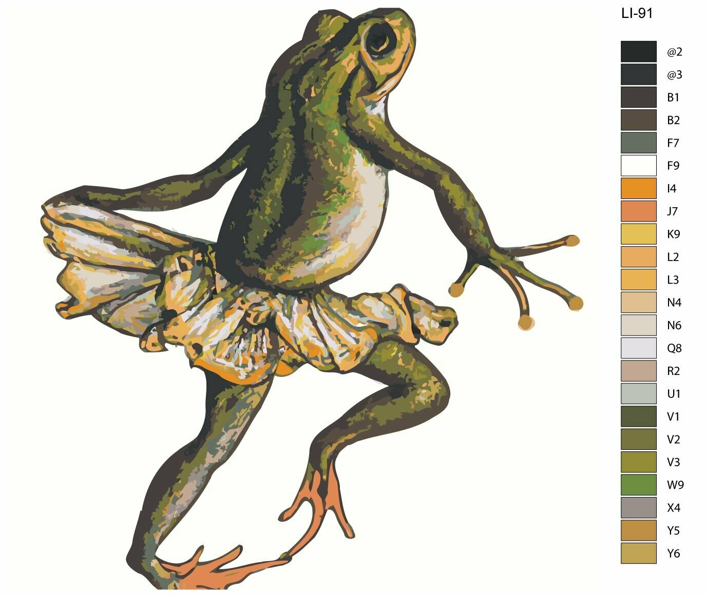 Картина по номерам,"Живопись по номерам", 48 x 48, LI-91, лягушка