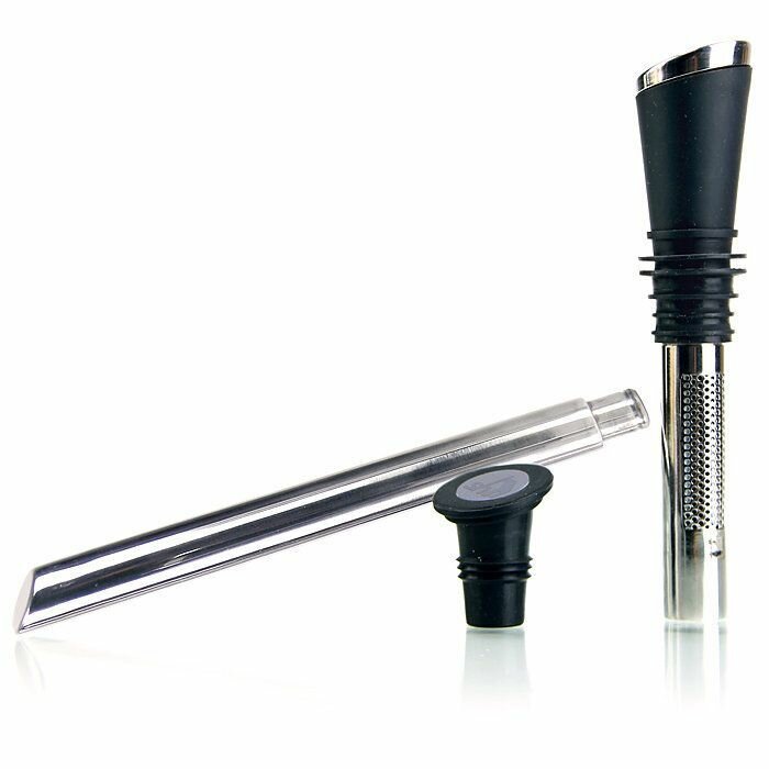 Охладитель для вина Soire Home Wine Chiller 4-in-1, серебристый/чёрный, с аэрацией