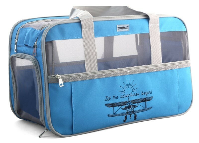 Сумка-переноска Triol TB48 для животных "Техно" 500*300*260мм, Голубой