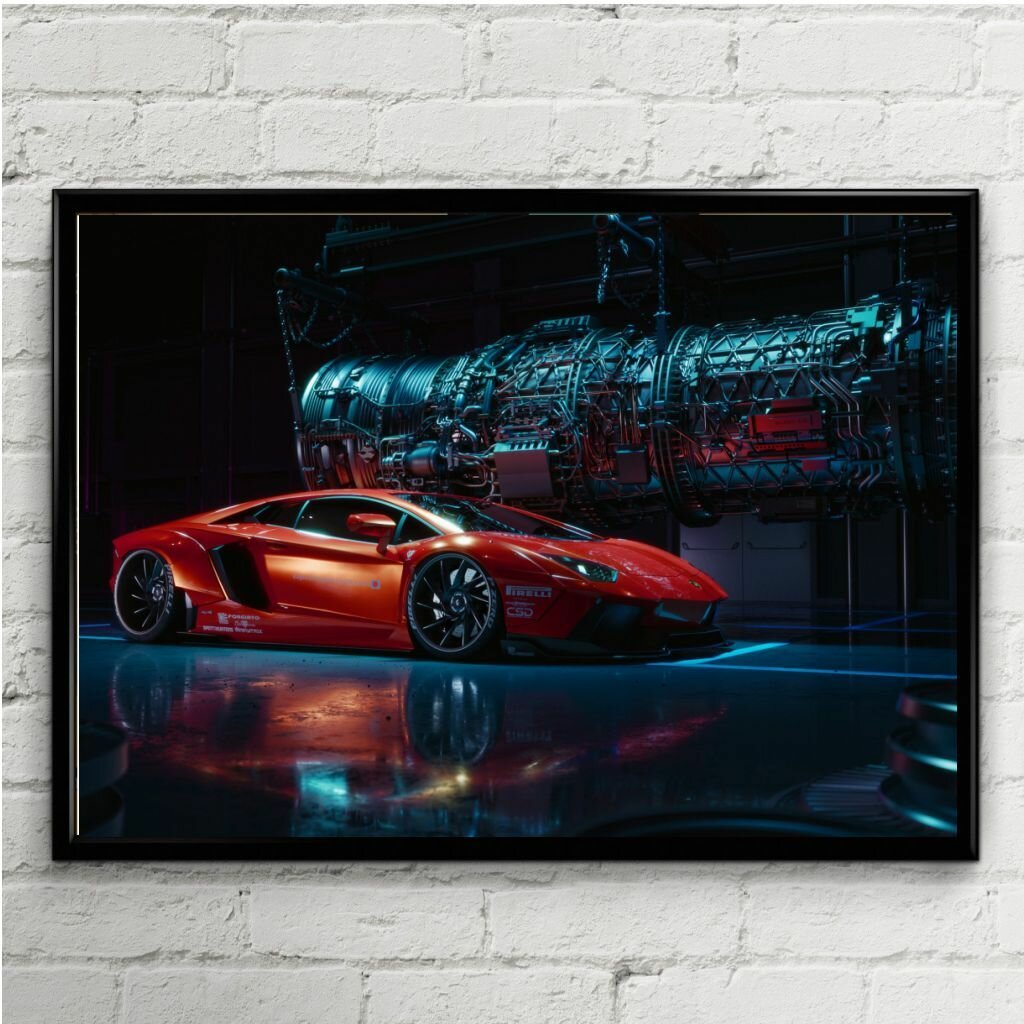 Плакат "lamborghini aventador" от Cool Eshe из коллекции "Автомобили", плакат А4