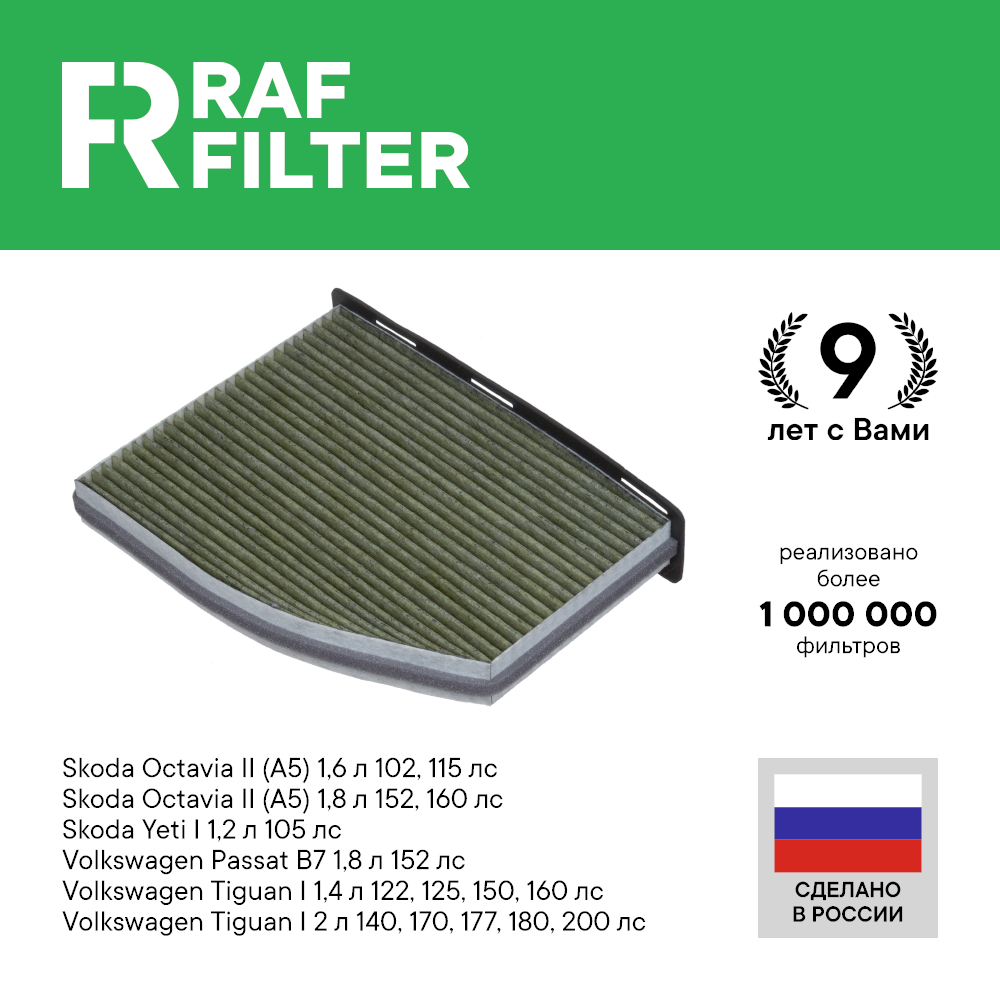 Фильтр салона RAF FILTER арт. rf004auxy